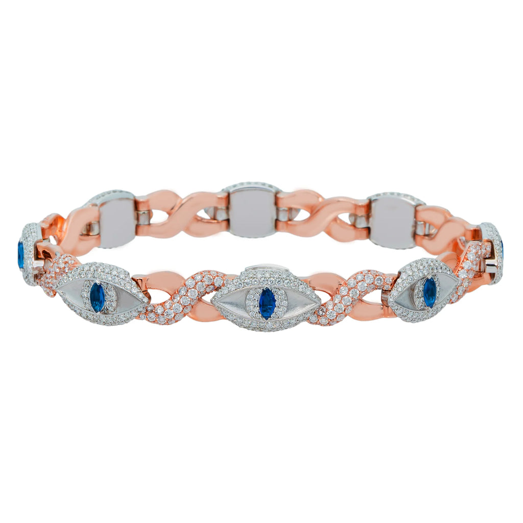 Infinity Evil Eye Diamond Bracelet – DRASOO